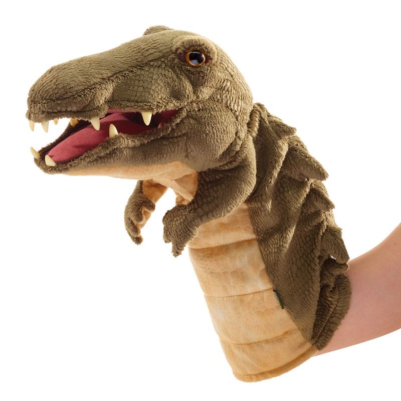 Folkmanis Crocodile Hand Puppet - large stage puppet with powerful jaws
